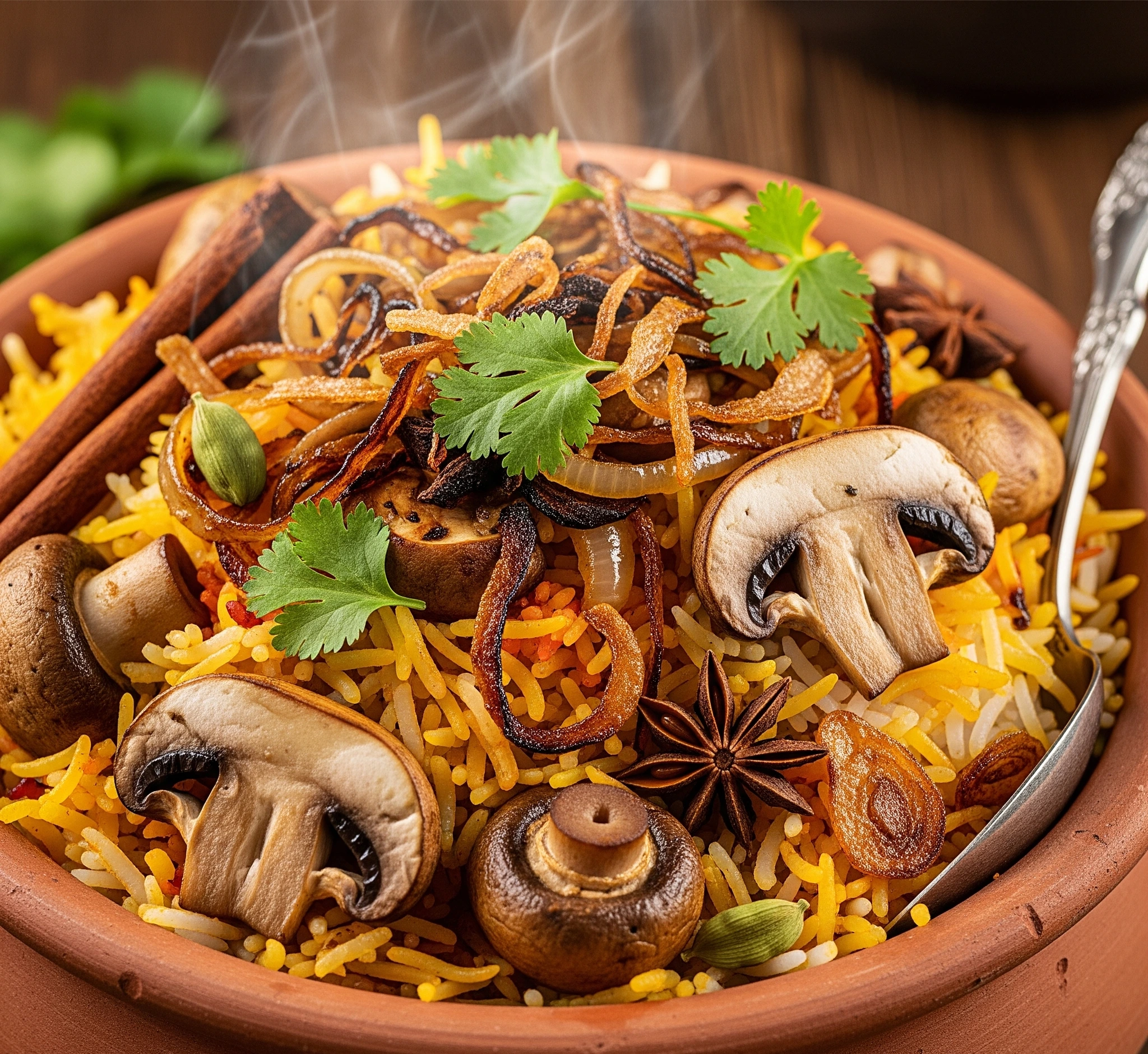 Mushroom Biryani Recipe - All Recipesss